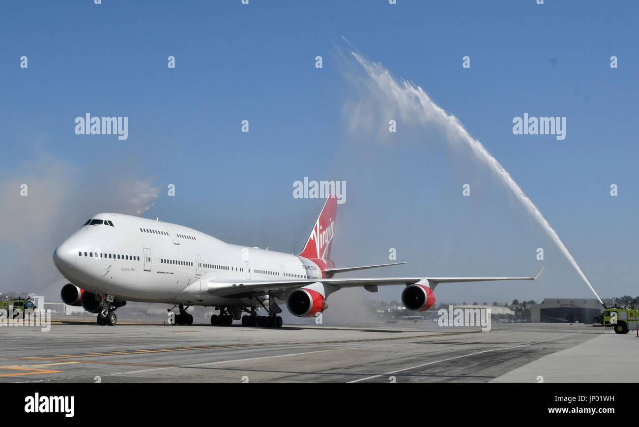 Long Beach, California, USA. 1st August, 2017. Virgin's Launch One 747 ...