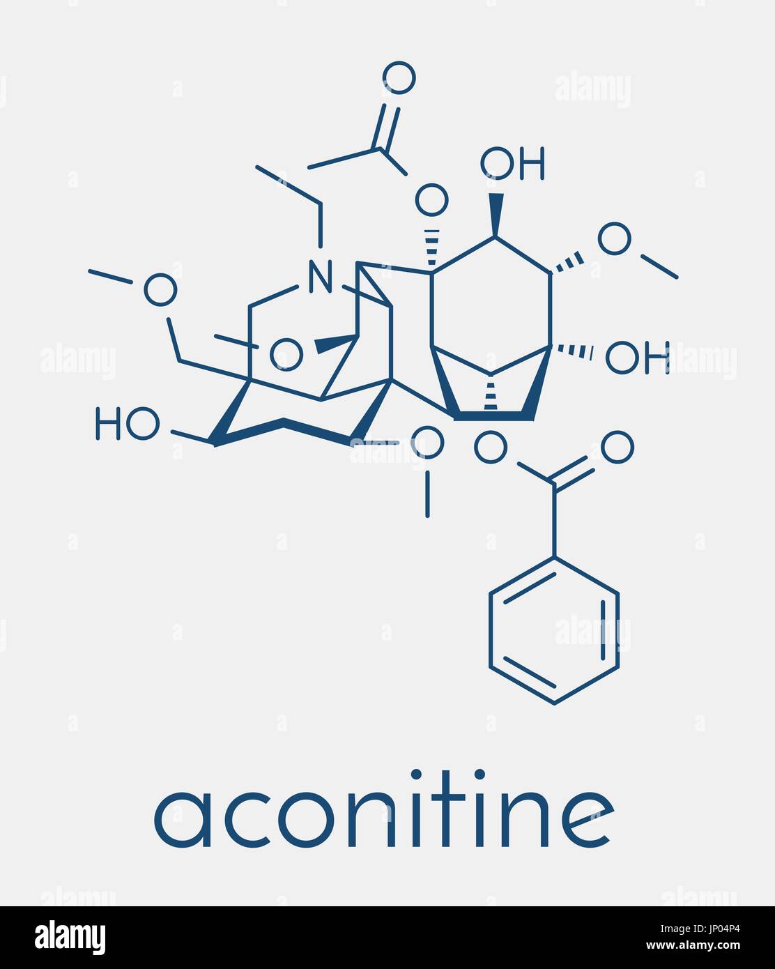 Aconitine molecular Stock Vector Images - Alamy