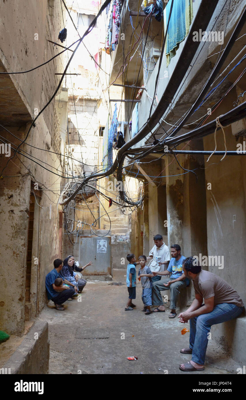 BEIRUT, Lebanon - Photo shows Shatila camp for Palestinian refugees in ...