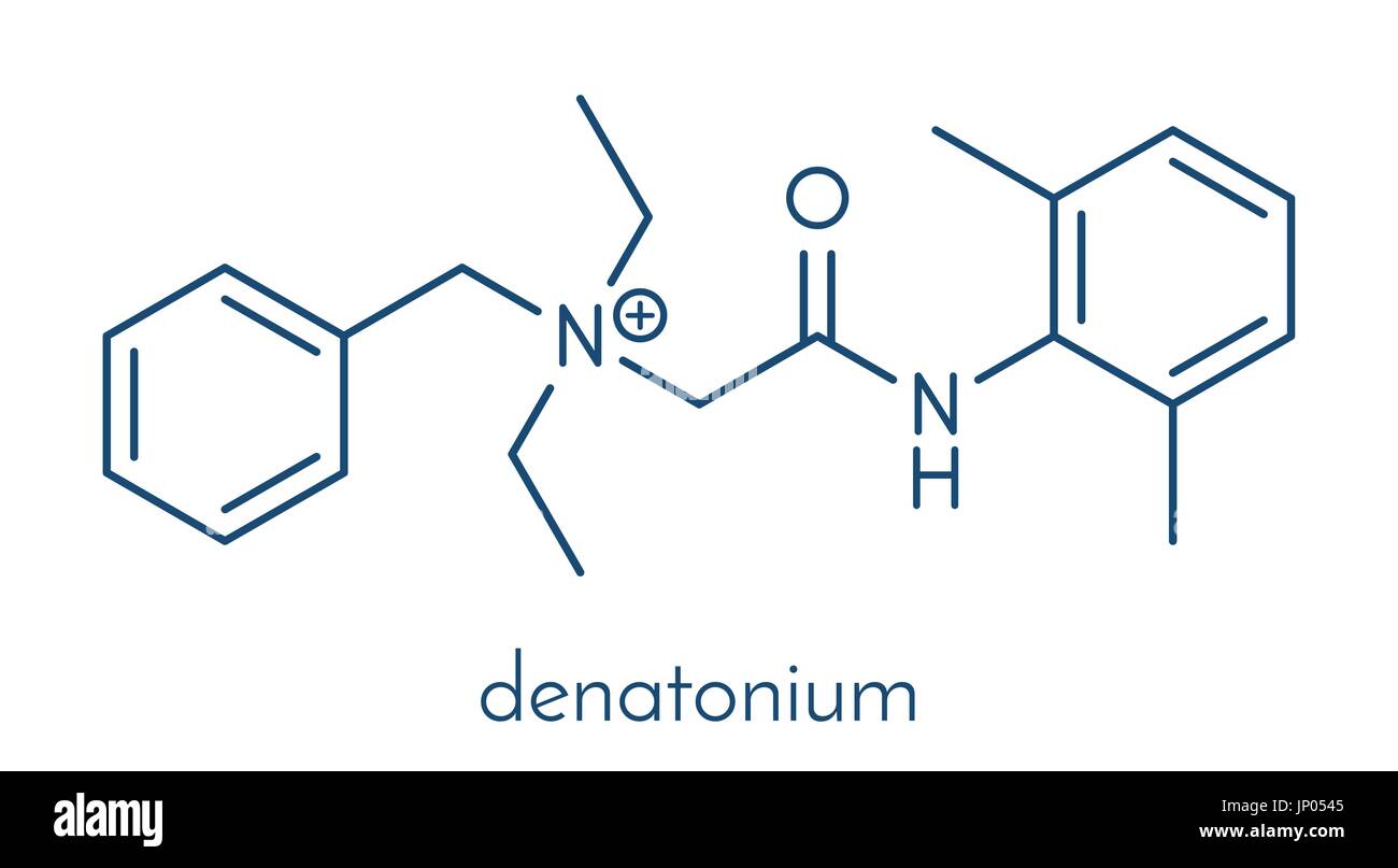 Denatonium bittering agent molecule. Skeletal formula Stock Vector ...