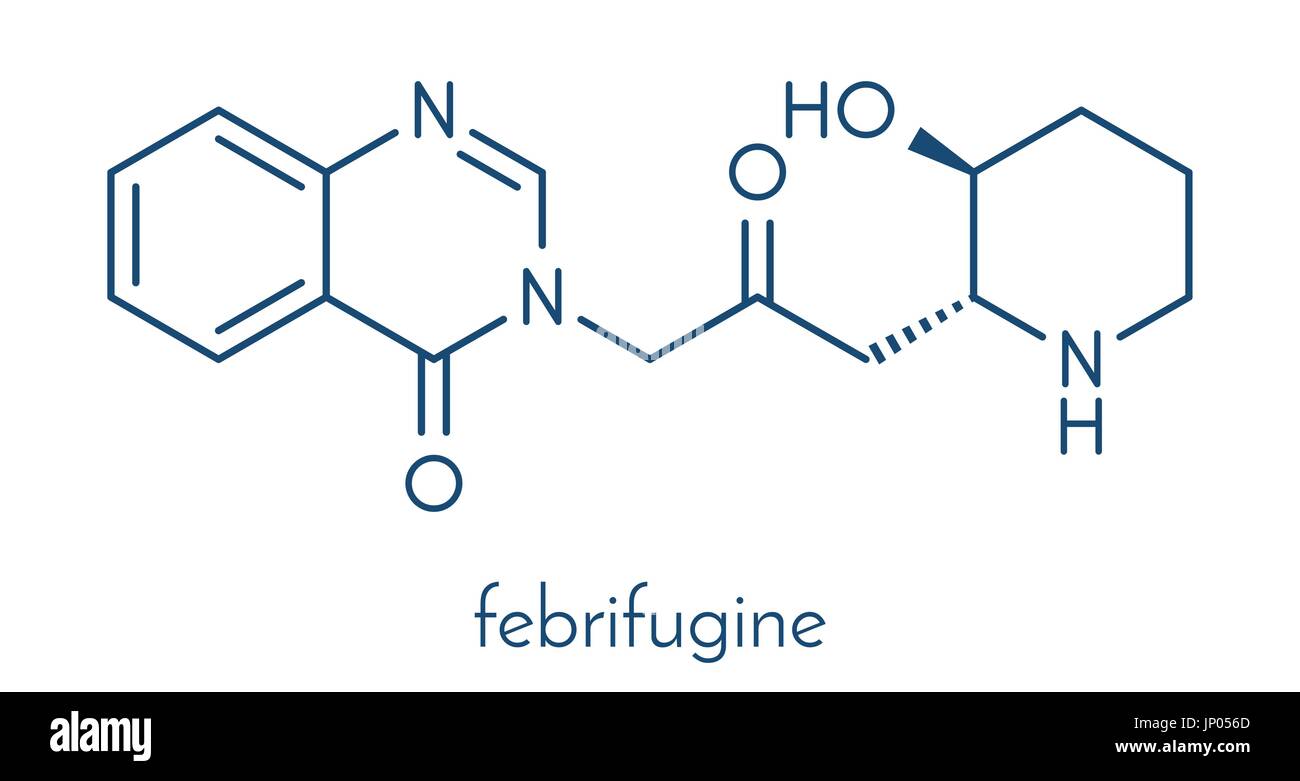 Febrifugine alkaloid molecule, first isolated from Dichroa febrifuga ...