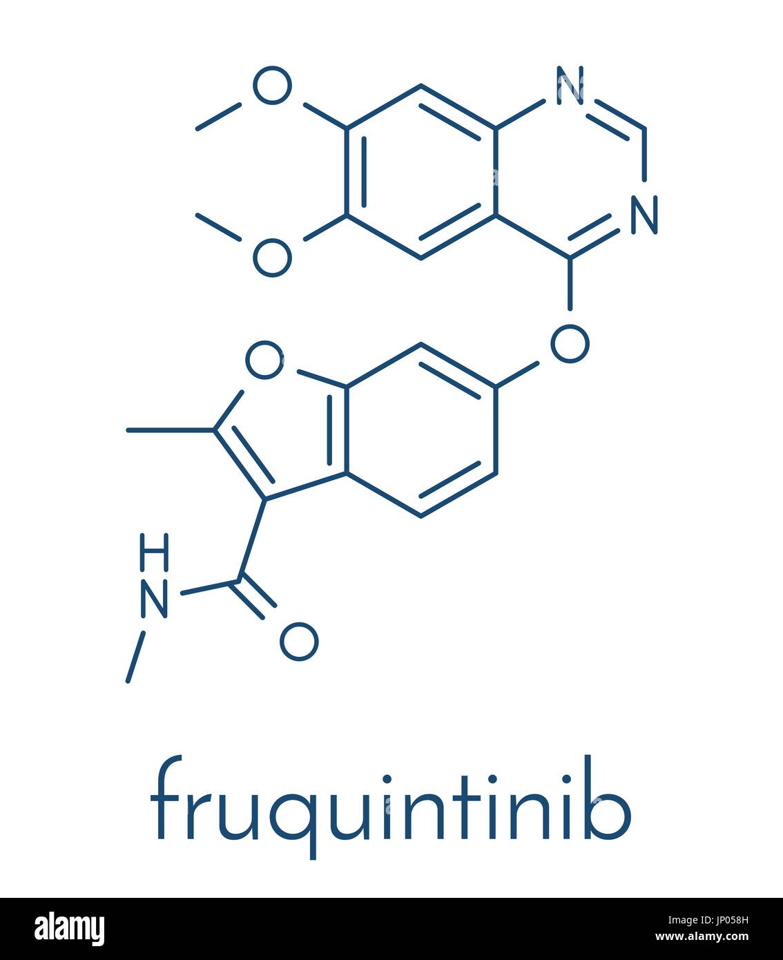 Fruquintinib cancer drug molecule. Skeletal formula Stock Vector Image ...