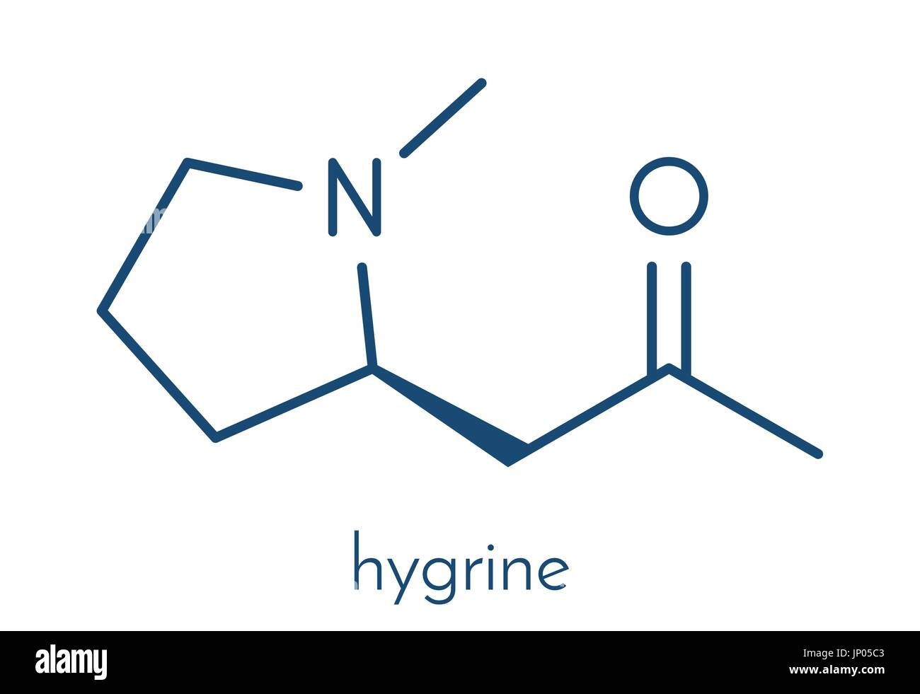 Hygrine coca alkaloid molecule. Skeletal formula Stock Vector Image ...
