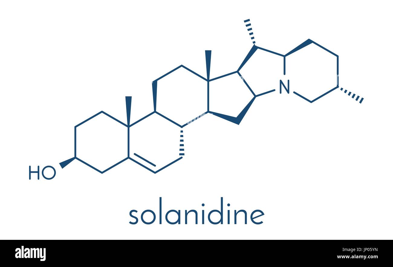 Solanidine potato toxin molecule. Skeletal formula Stock Vector Image ...