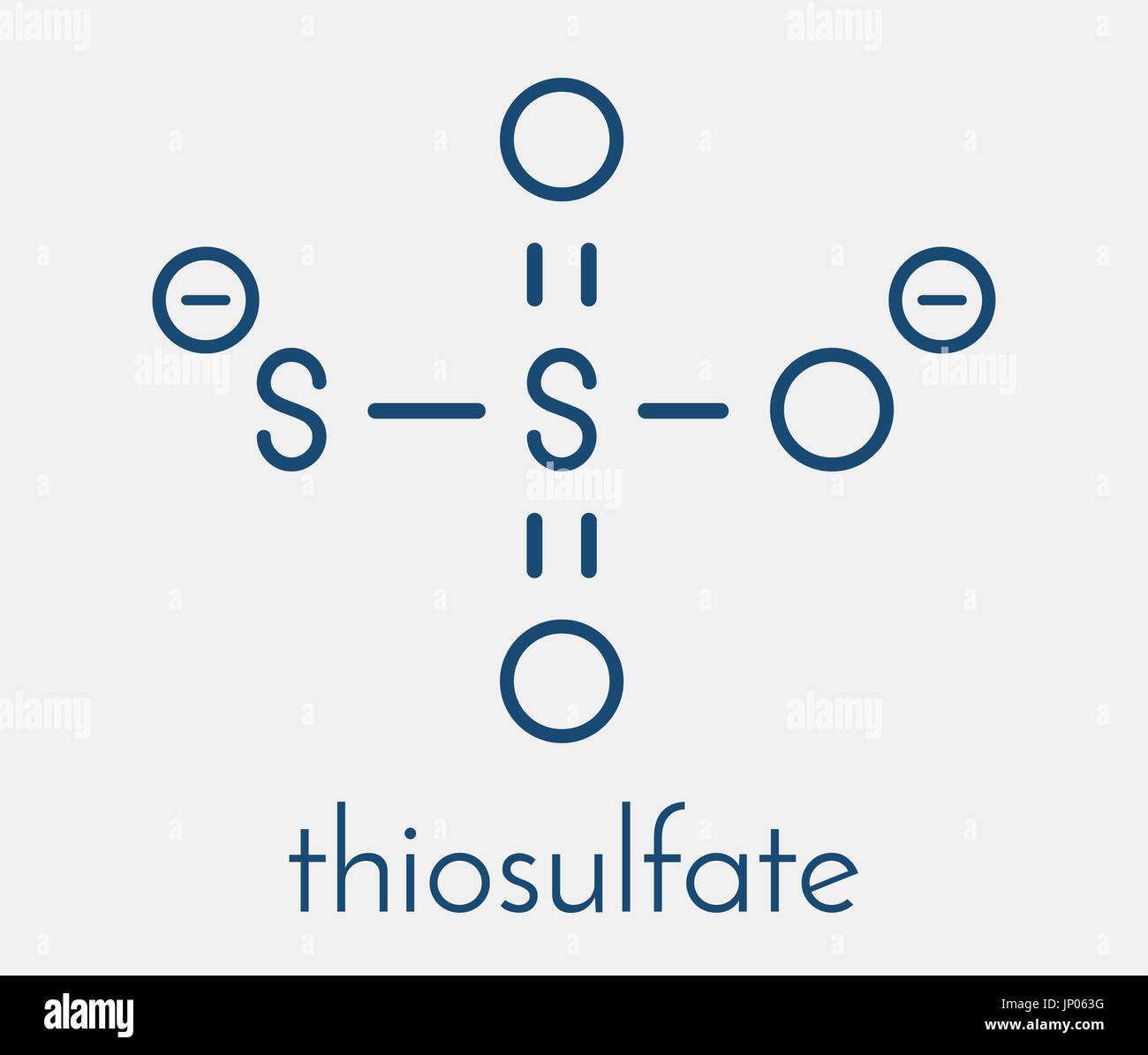 Thiosulfate anion, chemical structure. Skeletal formula Stock Vector ...