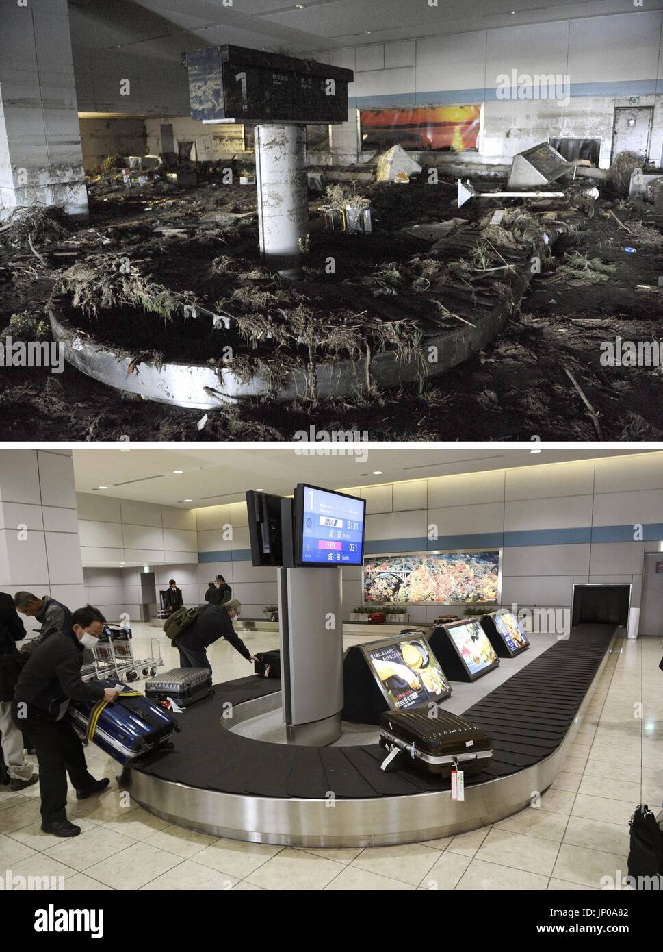 SENDAI, Japan - Photos show a baggage turnstile at Sendai Airport in ...