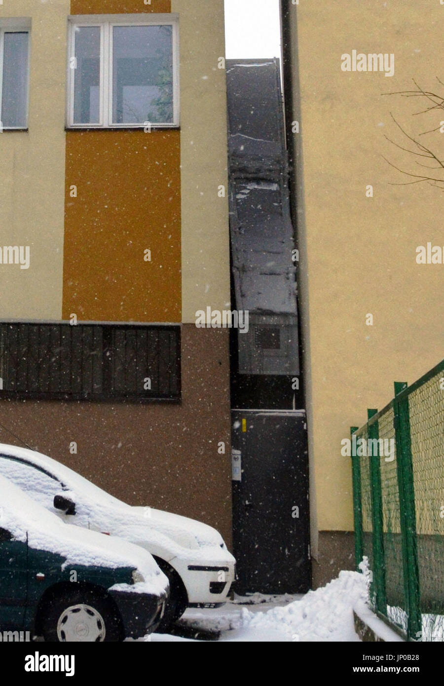 WARSAW, Poland - Photo shows the Keret House, a building dubbed the ...