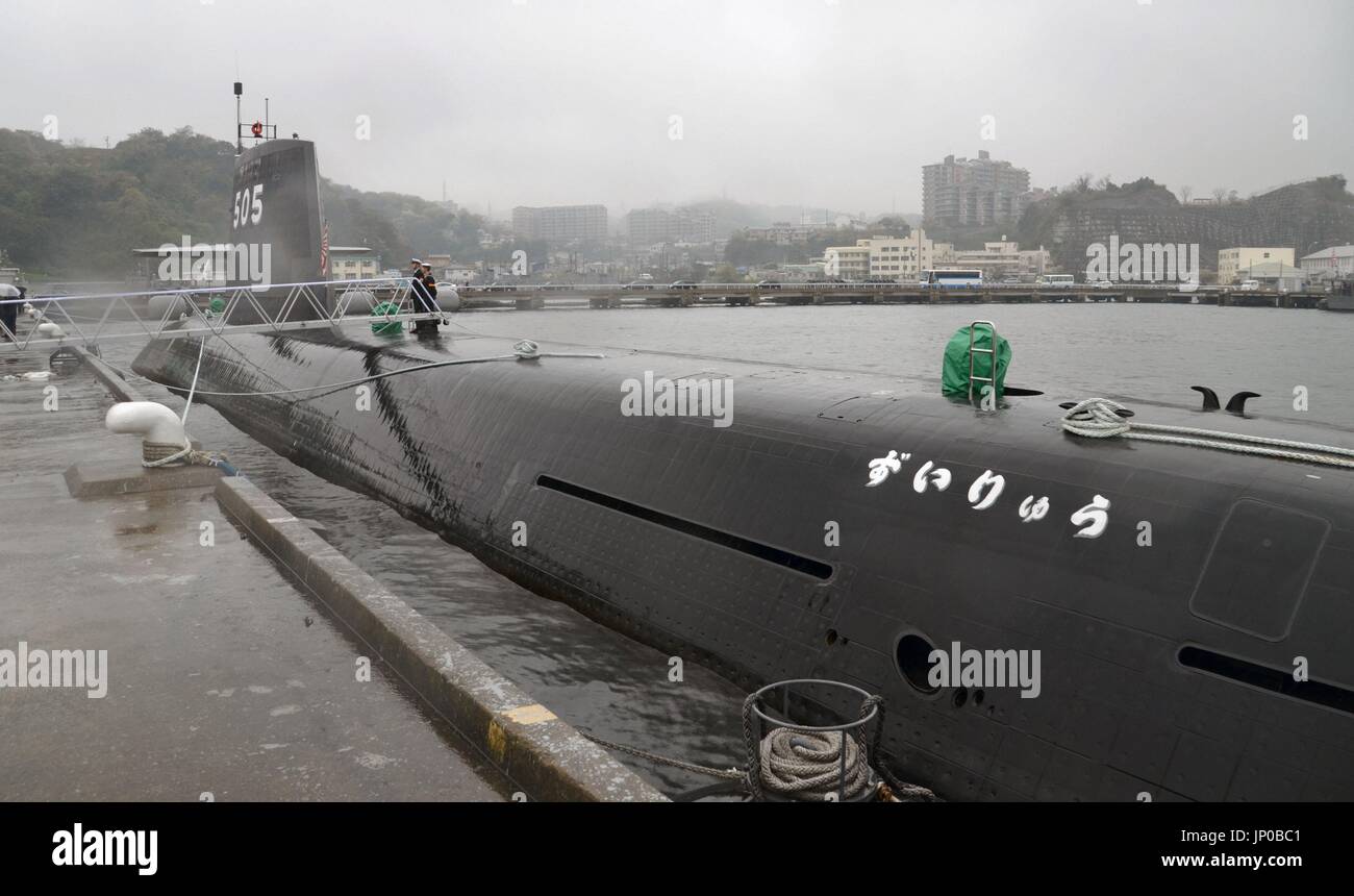 YOKOSUKA, Japan - The new submarine Zuiryu is deployed at the Maritime ...