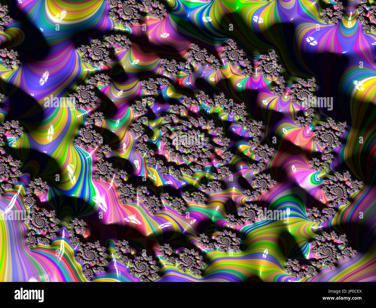 Colorful Fractal Spinning Pattern Stock Photo - Alamy