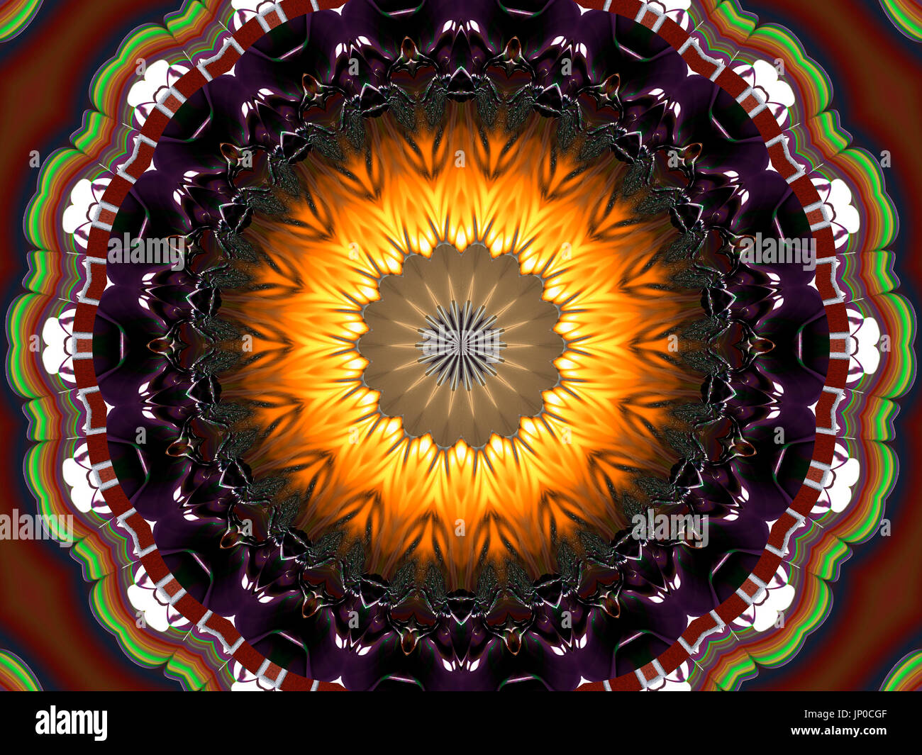 Fire Wax Kaleidoscope Pattern Stock Photo - Alamy