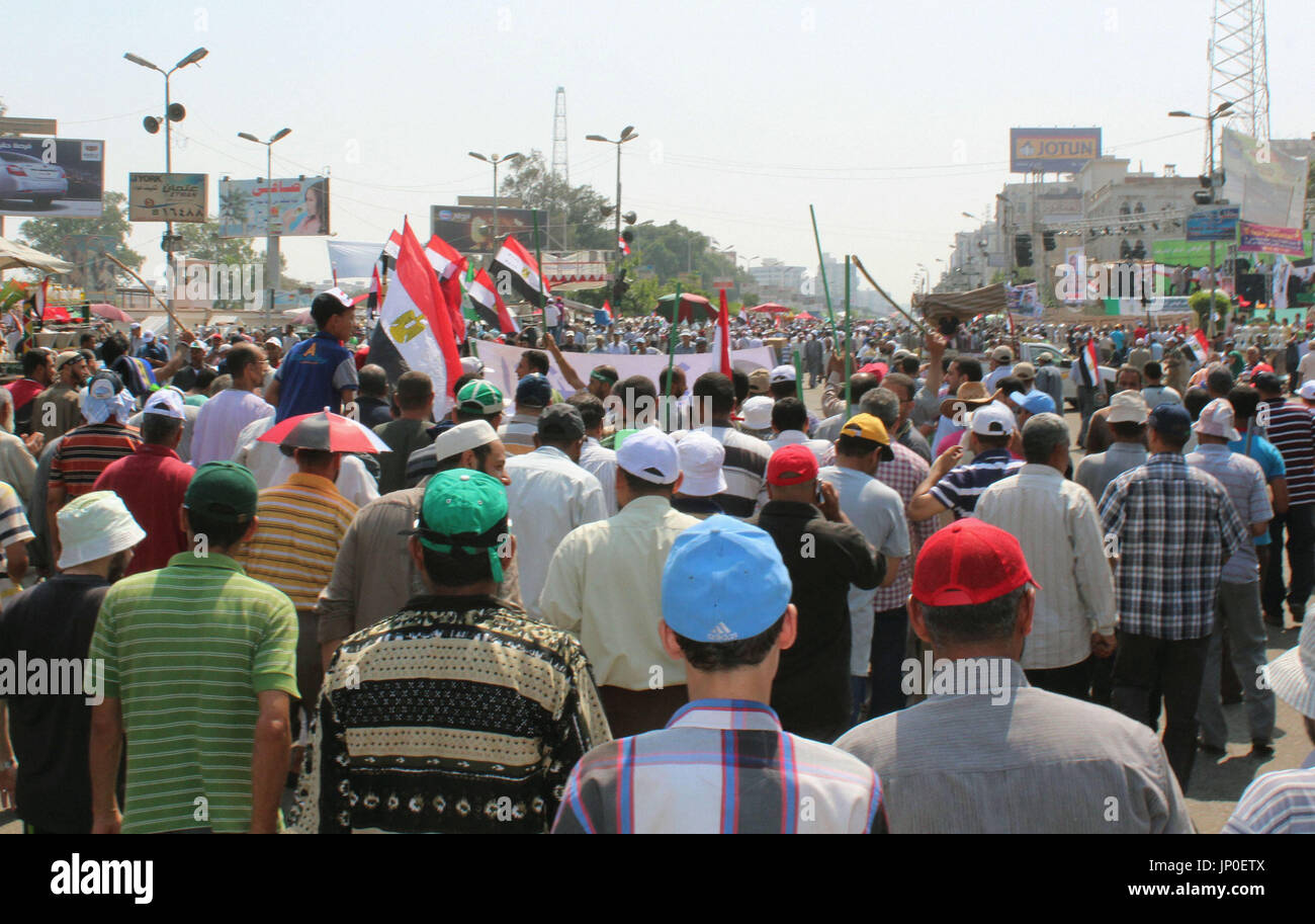 CAIRO, Egypt - Supporters of Egyptian President Mohammed Morsi gather ...