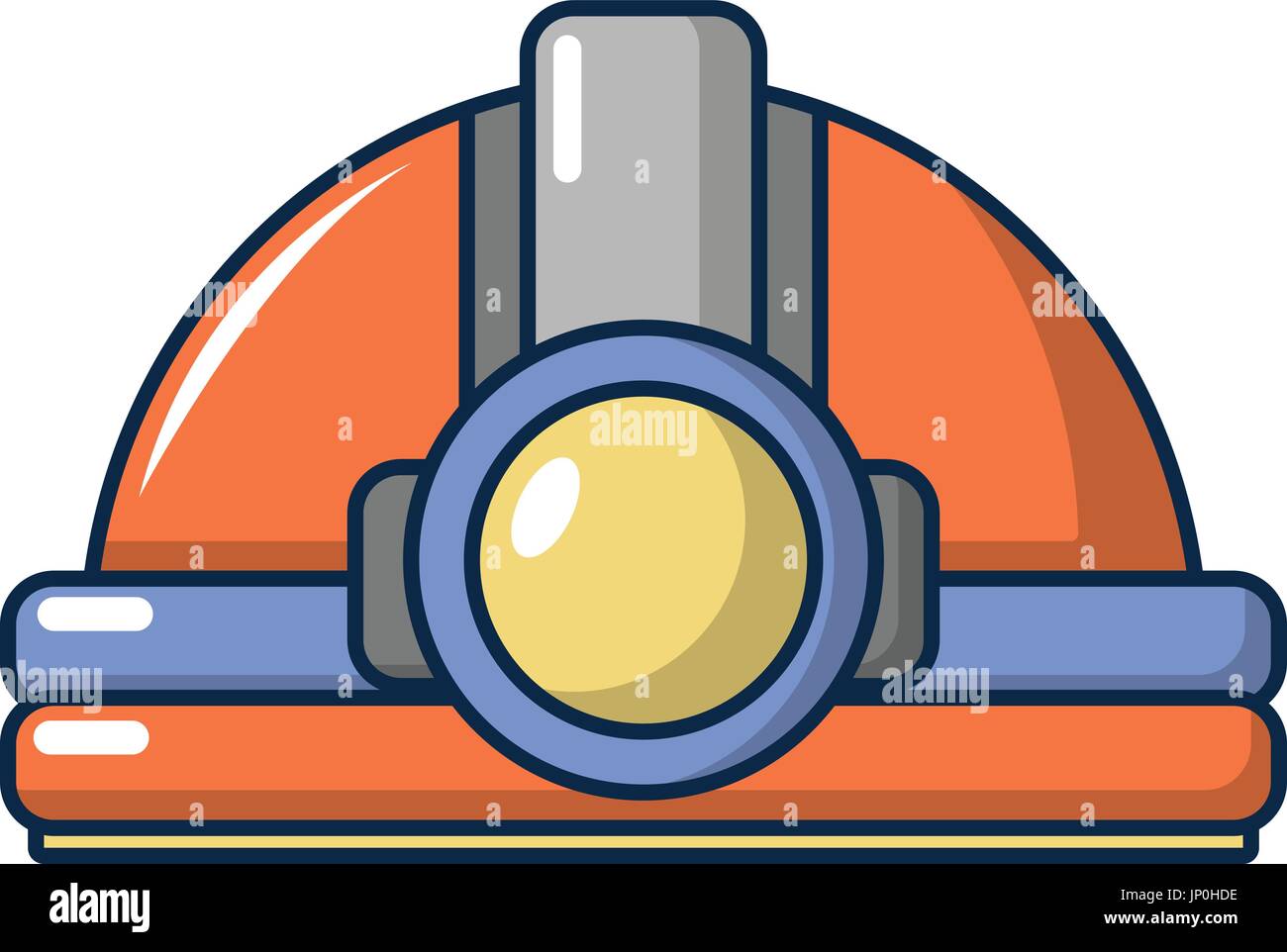 Helmet with light icon, cartoon style Stock Vector Image & Art - Alamy