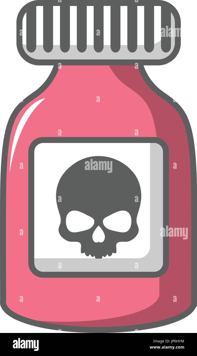 Poison bottle icon, cartoon style Stock Vector Image & Art - Alamy