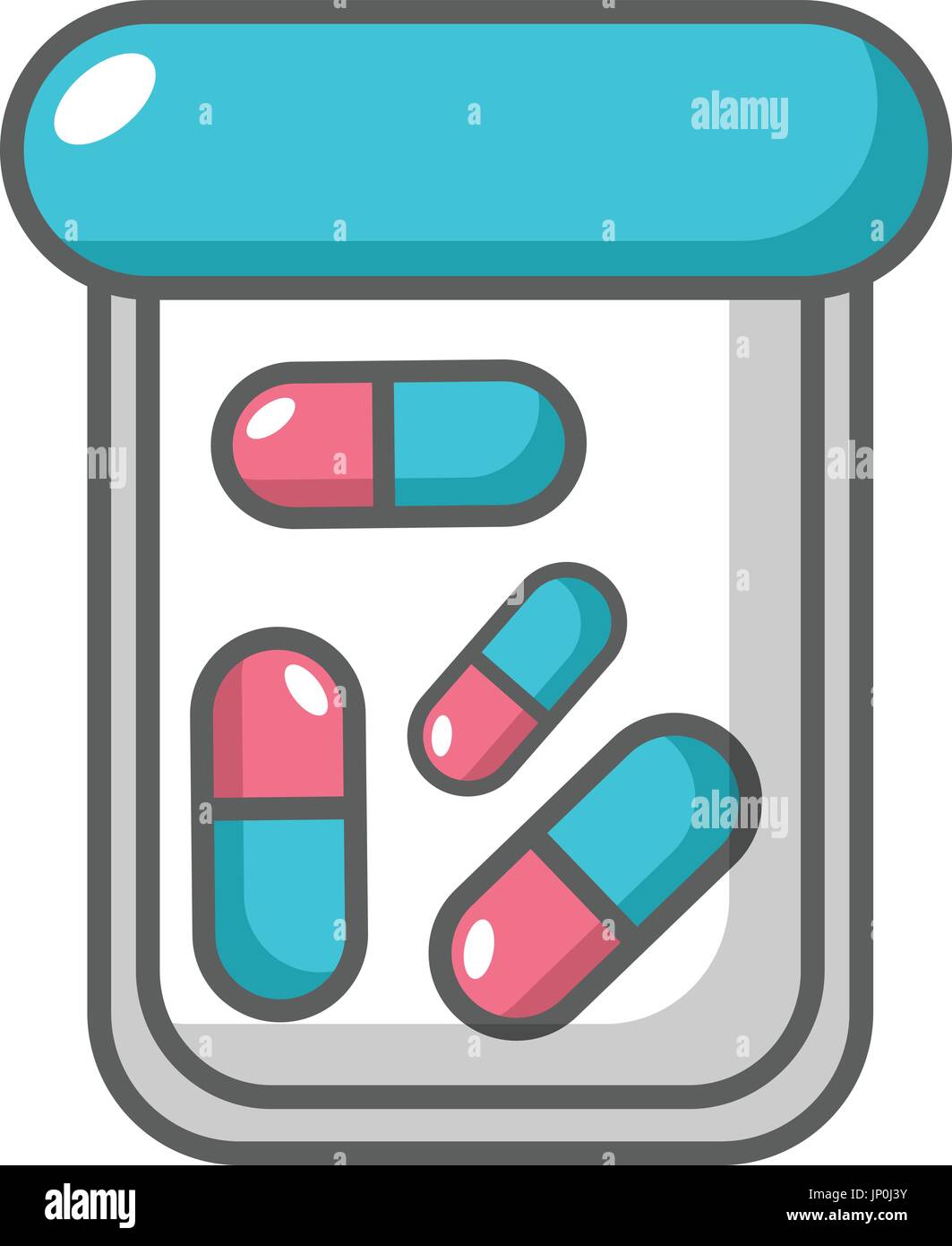 Plastic tablet jar icon, cartoon style Stock Vector Image & Art - Alamy