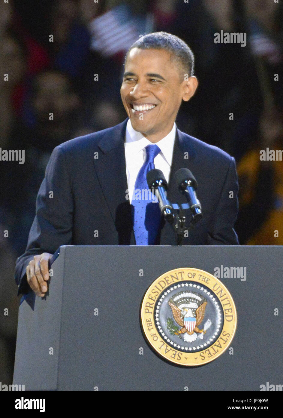 CHICAGO, United States - U.S. President Barack Obama declares victory ...