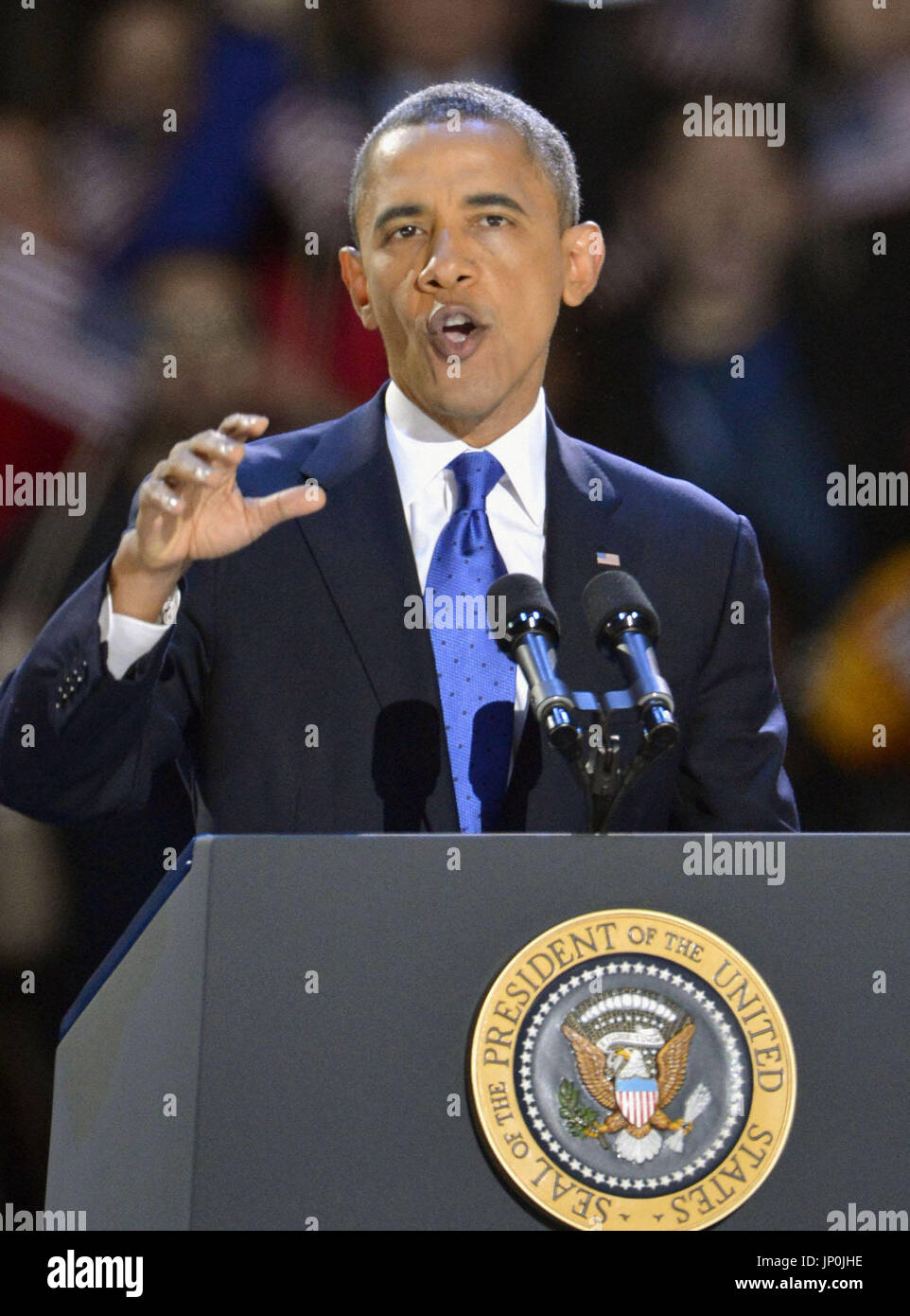 CHICAGO, United States - U.S. President Barack Obama declares victory ...