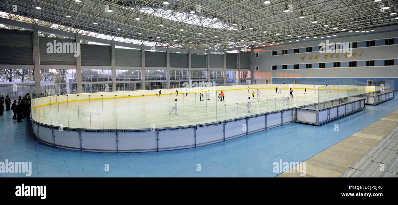 PYONGYANG, North Korea - Photo shows a newly built ice-skating rink in ...