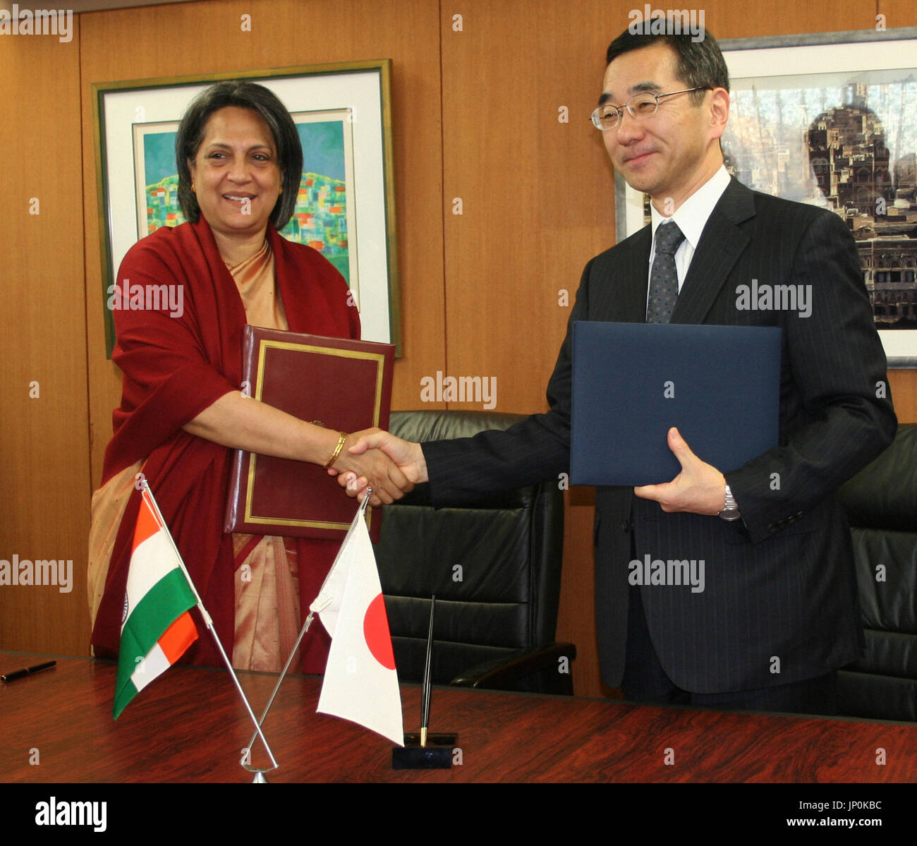 TOKYO, Japan - Indian Ambassador to Japan Deepa Gopalan Wadhwa (L ...