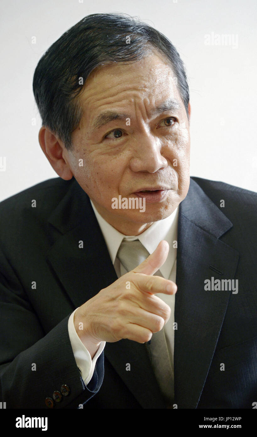 OSAKA, Japan - Keiichi Ando, head of New Kansai International Airport Co., speaks during an ...