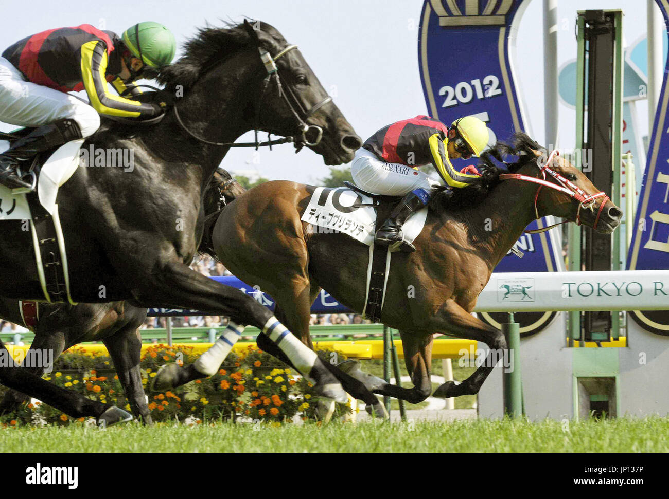 TOKYO, Japan - File photo shows Deep Brillante (back) winning the ...