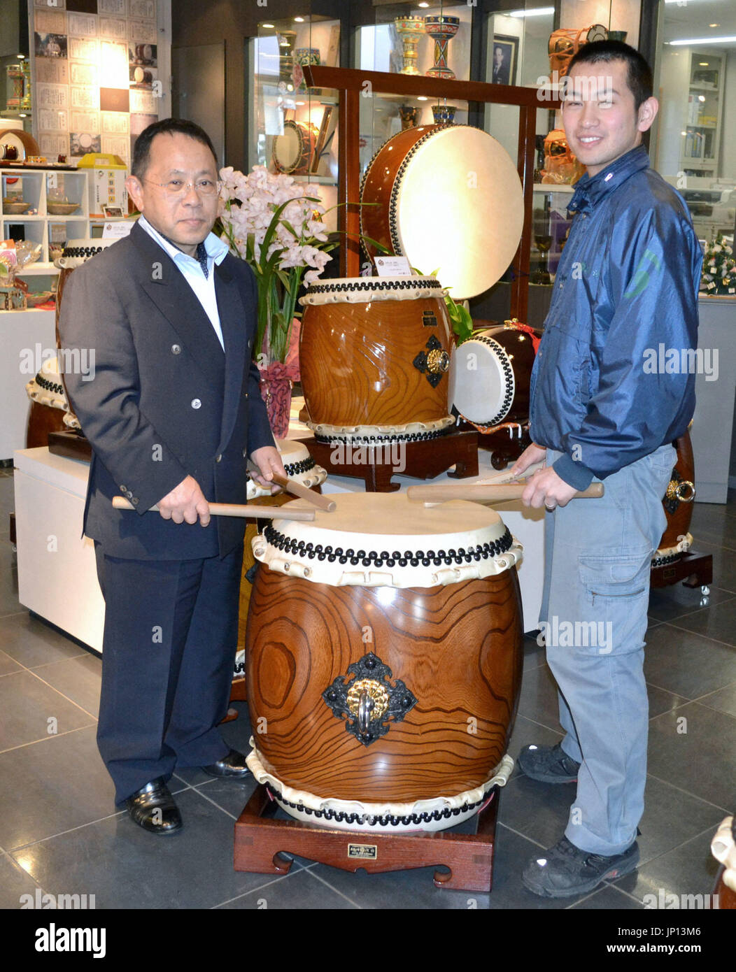 KANAZAWA, Japan - Katsuji Asano (R) and his father Akitoshi (L) of ...