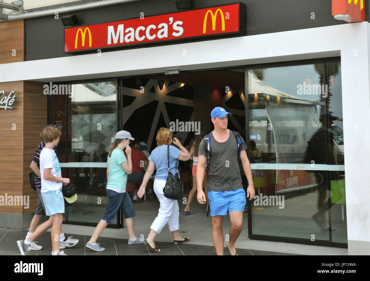 SYDNEY, Australia - A McDonald's hamburger restaurant holds a signboard ...