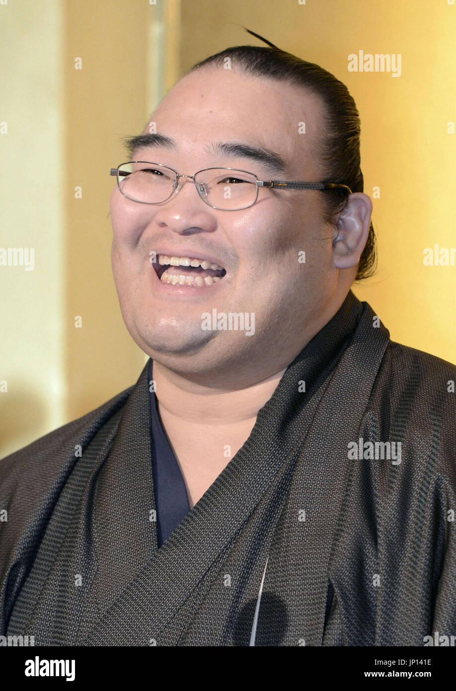 YOKOHAMA, Japan - Takamisakari holds a press conference in Tokyo on Jan ...