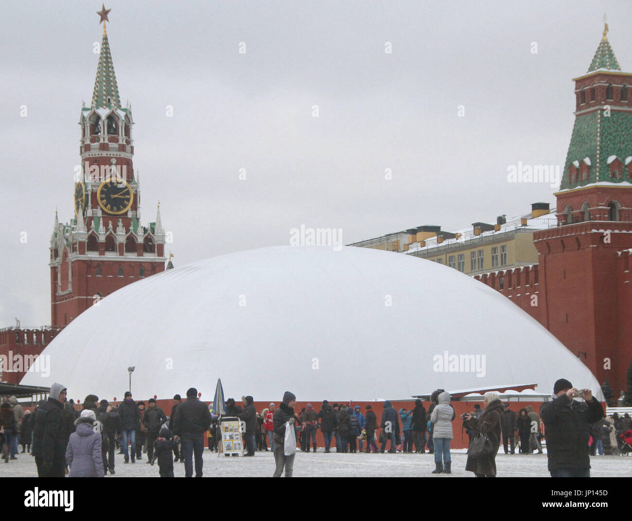 MOSCOW, Russia - Photo taken Jan. 7, 2013, shows a temporary dome ...