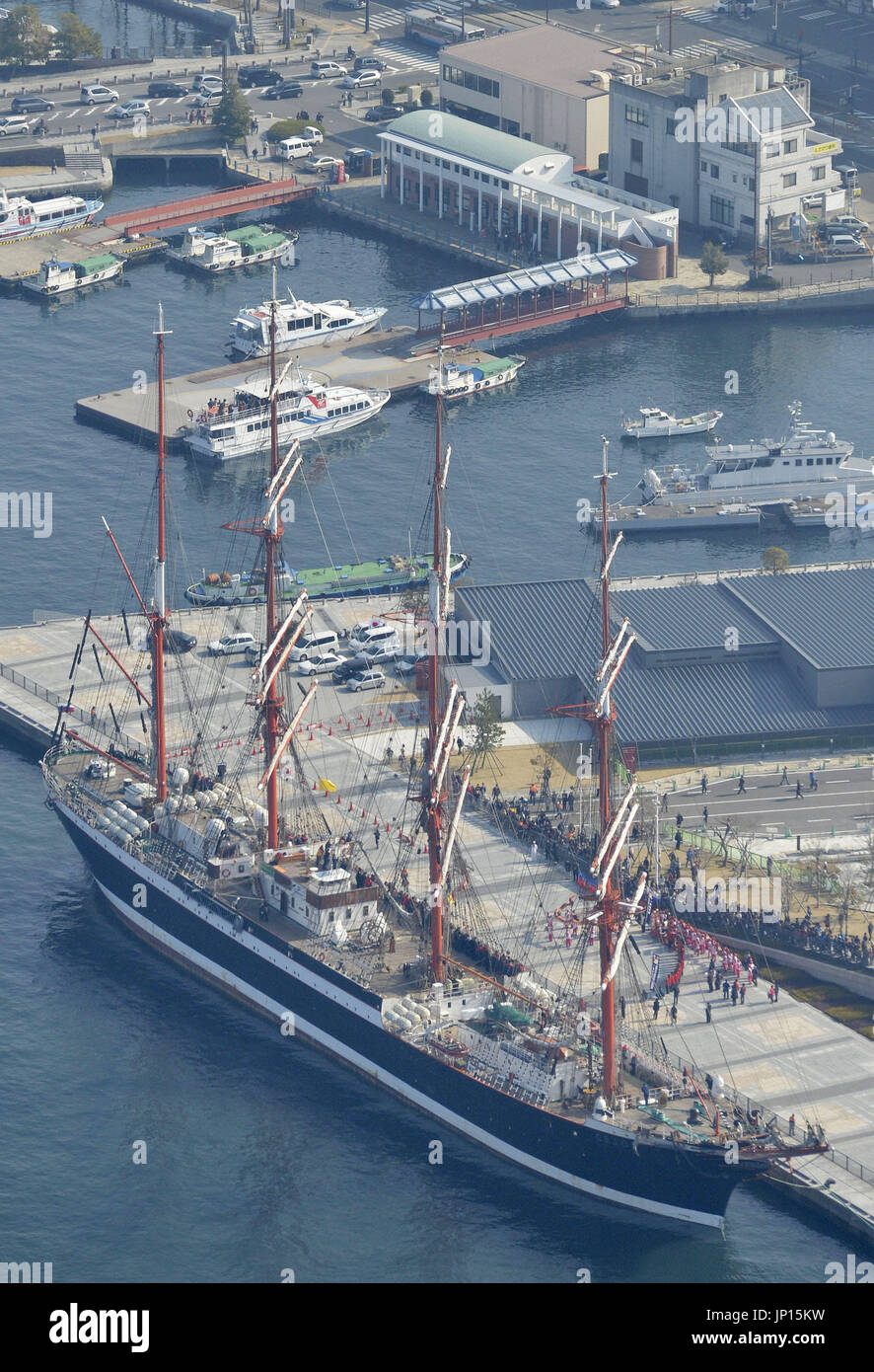 NAGASAKI, Japan - Photo from a Kyodo News helicopter shows the Russian ...