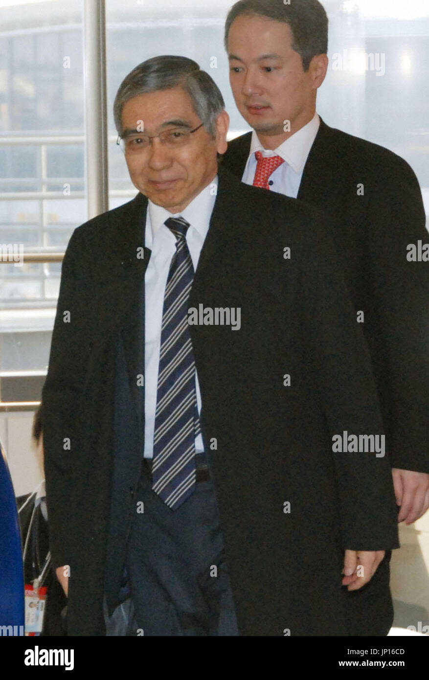 NARITA, Japan - Haruhiko Kuroda (front), president of the Asian ...