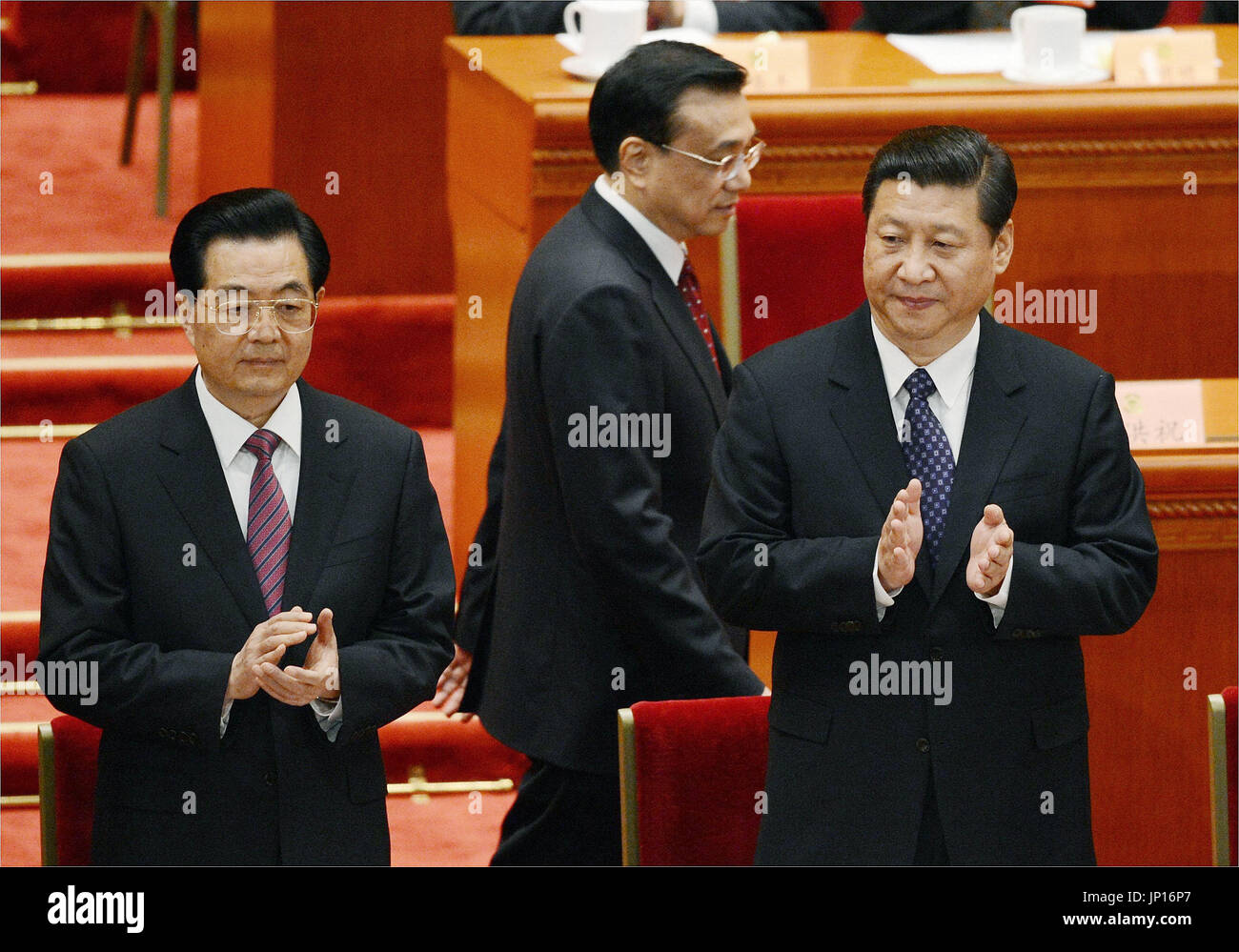 BEIJING, China - Chinese President Hu Jintao (L) and Vice President Xi ...