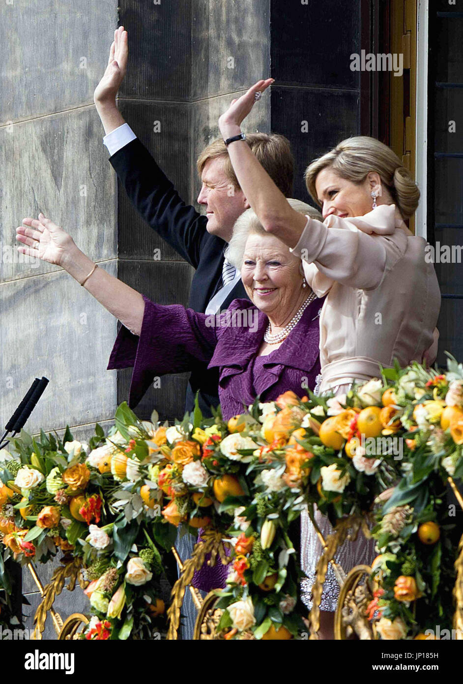 AMSTERDAM, Netherlands - Former Dutch Queen Beatrix (C), the country's ...
