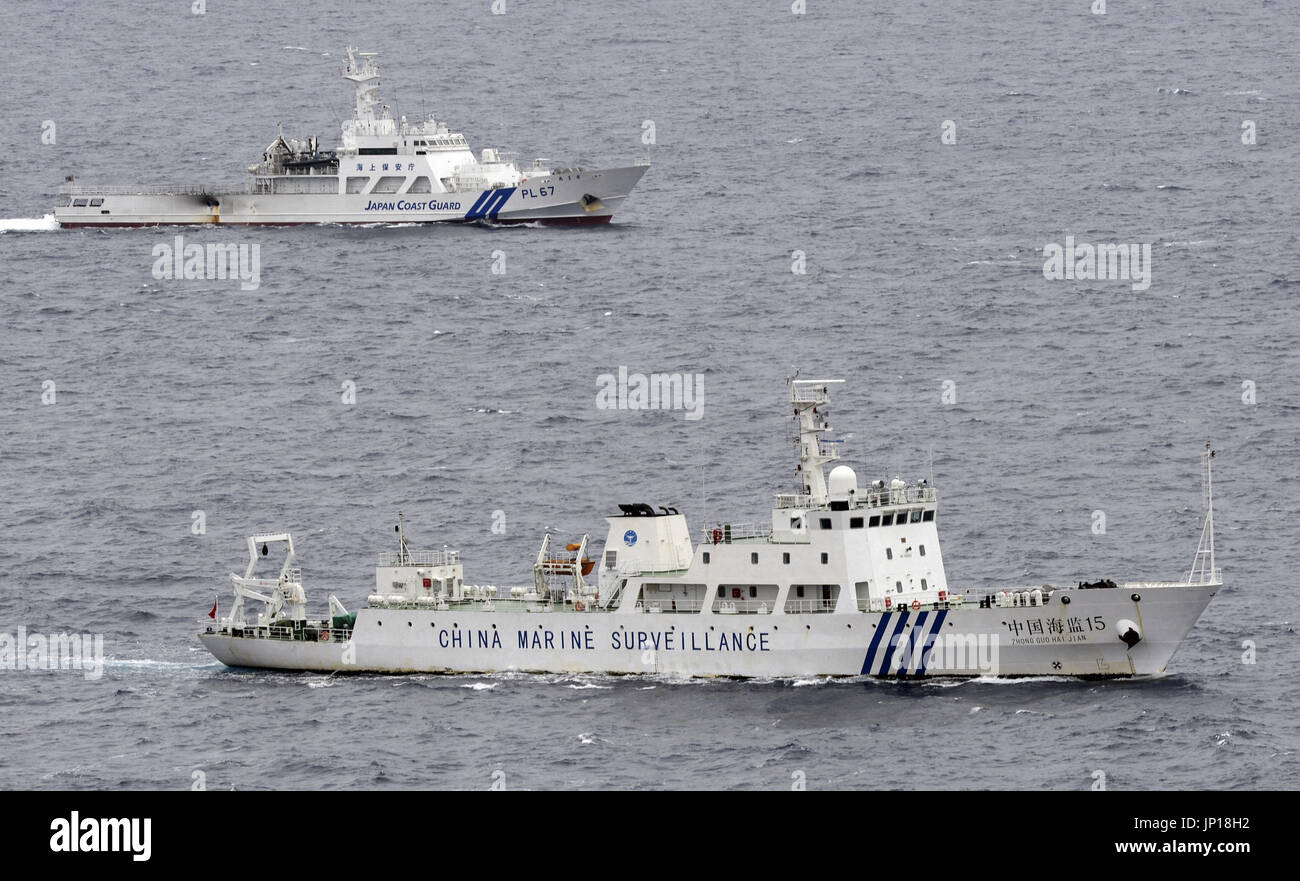 ISHIGAKI, Japan - Aerial photo taken by Kyodo News shows the Chinese ...
