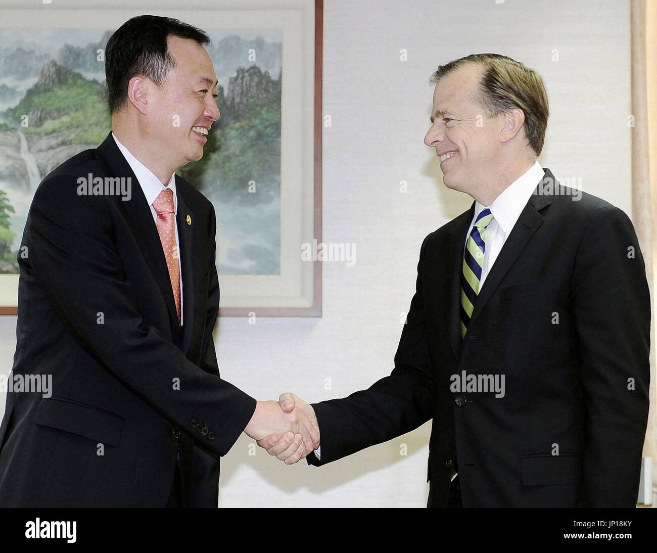 SEOUL, South Korea - Kim Nam Shik (L), vice minister of the Ministry of ...