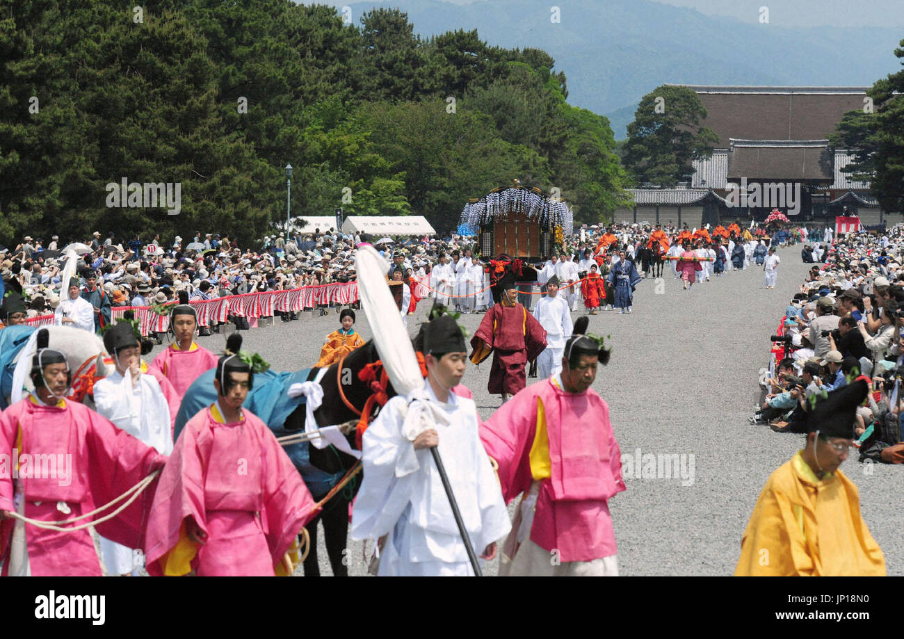KYOTO, Japan - Men dressed as nobles of the Heian Period (794-1185 ...