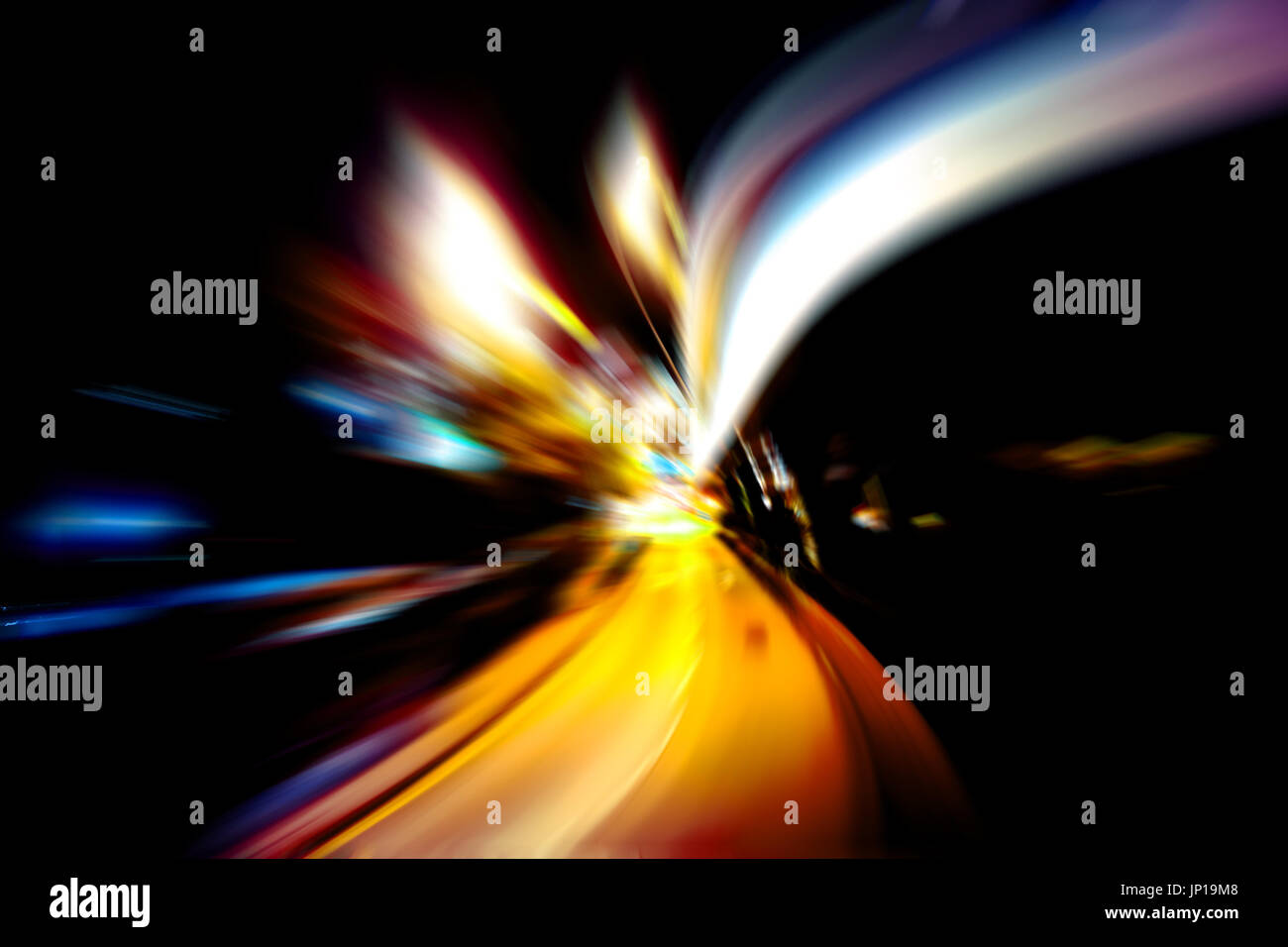 moving traffic light trails at night Stock Photo - Alamy