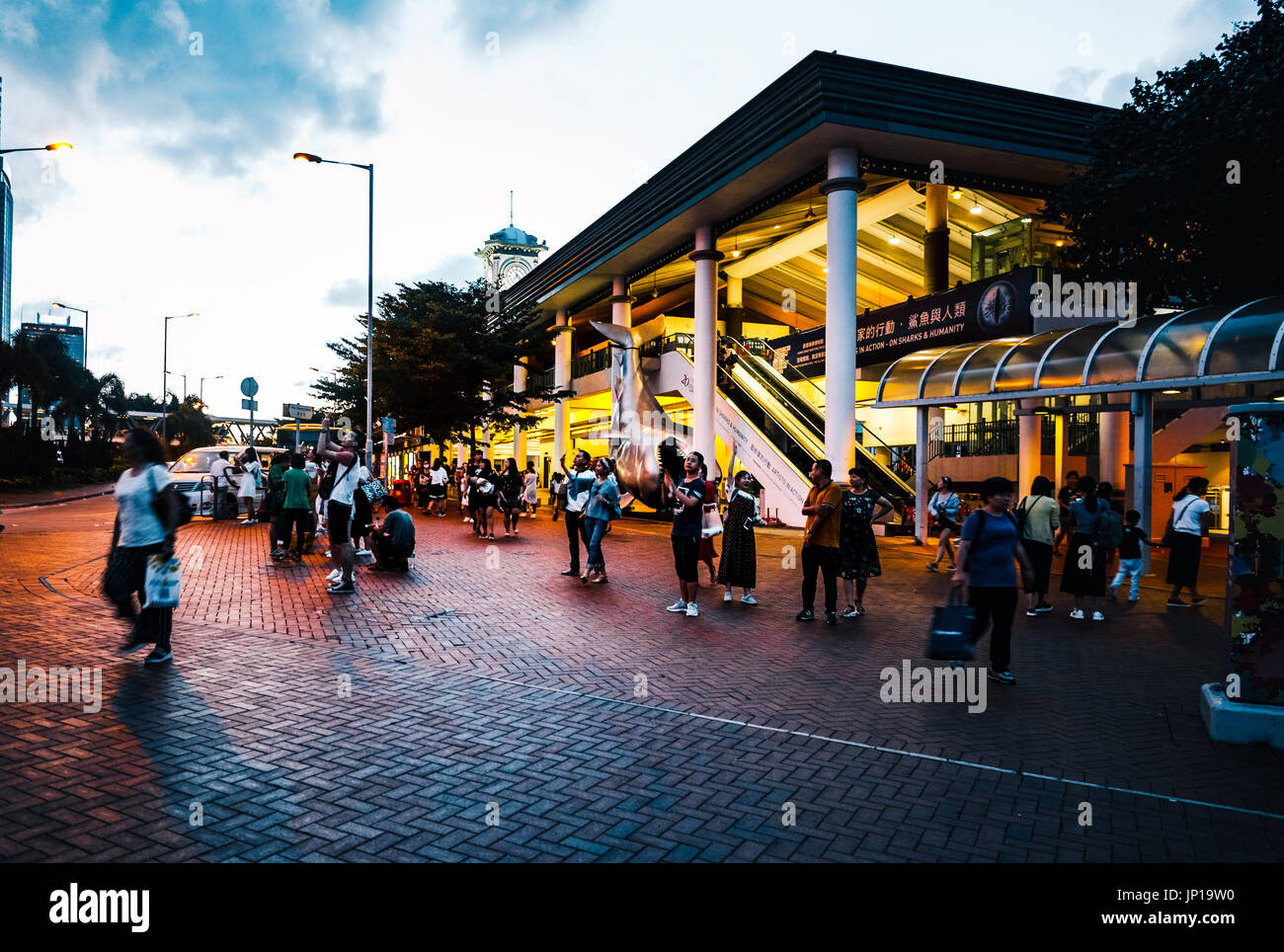 tourist walking on the waterfront at night Stock Photo - Alamy