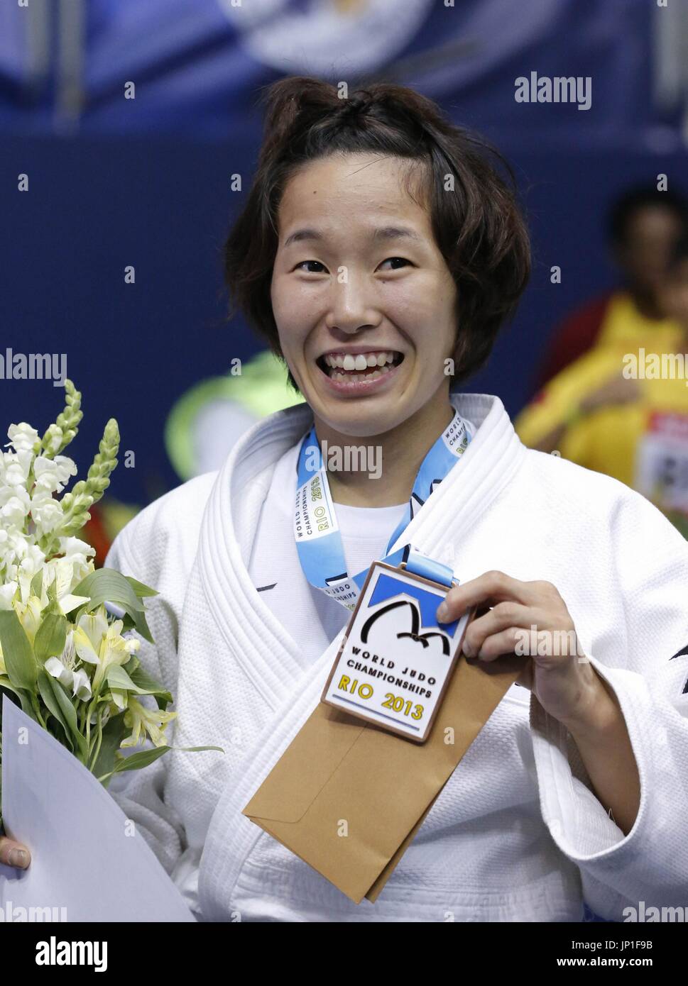 RIO DE JANEIRO, Brazil - Japan's Yuki Hashimoto shows off her bronze ...