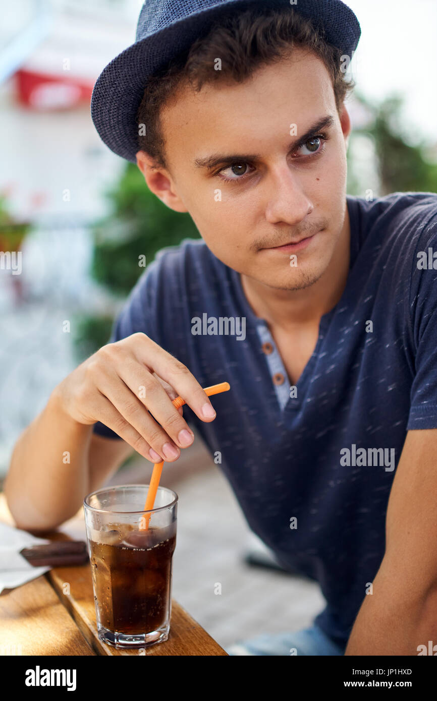 Boy drinking coke hi-res stock photography and images - Alamy