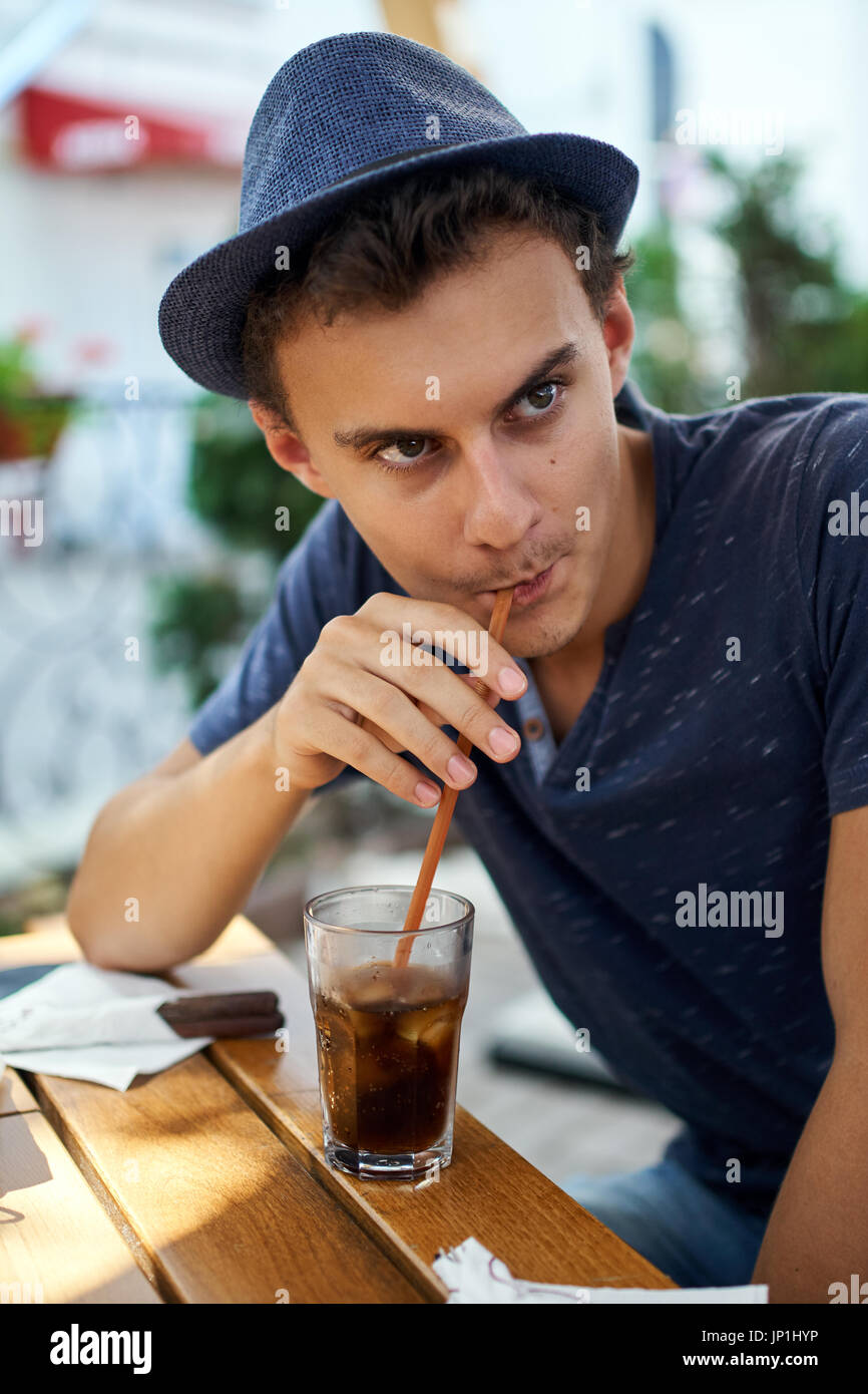 Boy with coke hi-res stock photography and images - Alamy