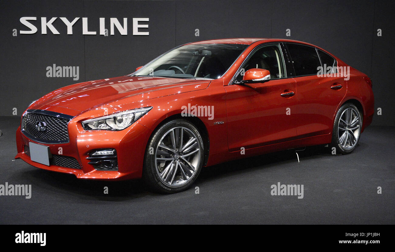 YOKOHAMA, Japan - Nissan Motor Co. unveils its first Skyline hybrid in ...