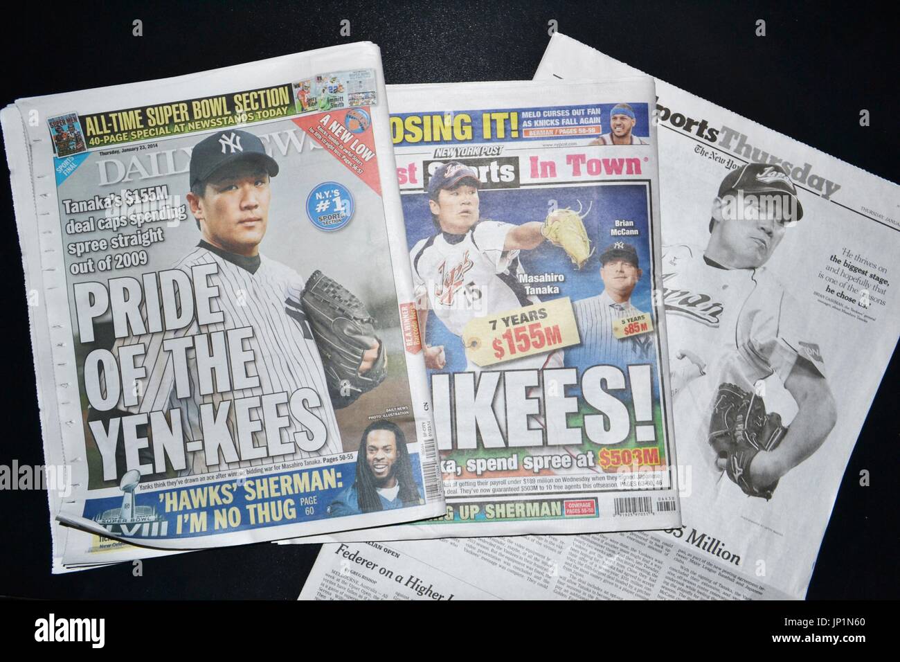 NEW YORK, United States - U.S. papers report Japanese pitcher Masahiro ...