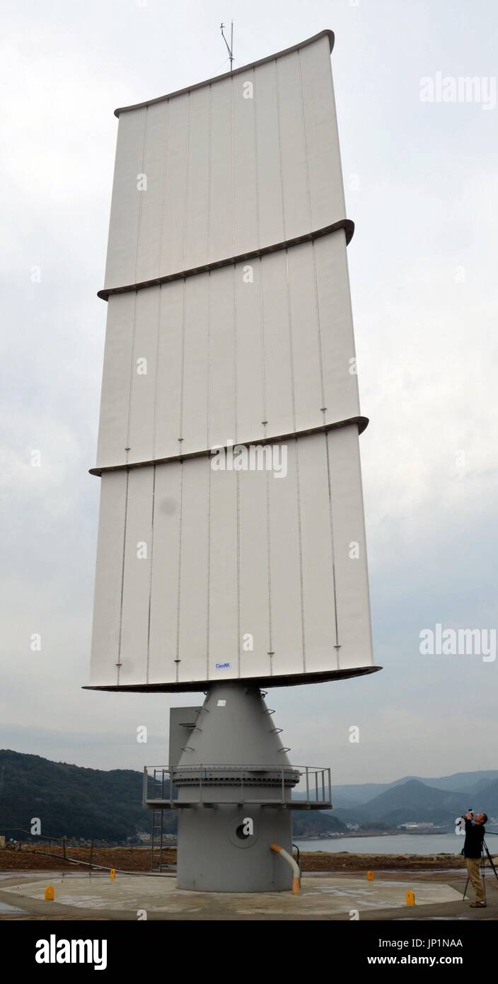 SASEBO, Japan - A 20-meter-tall, 8-meter-wide sail made of reinforced ...