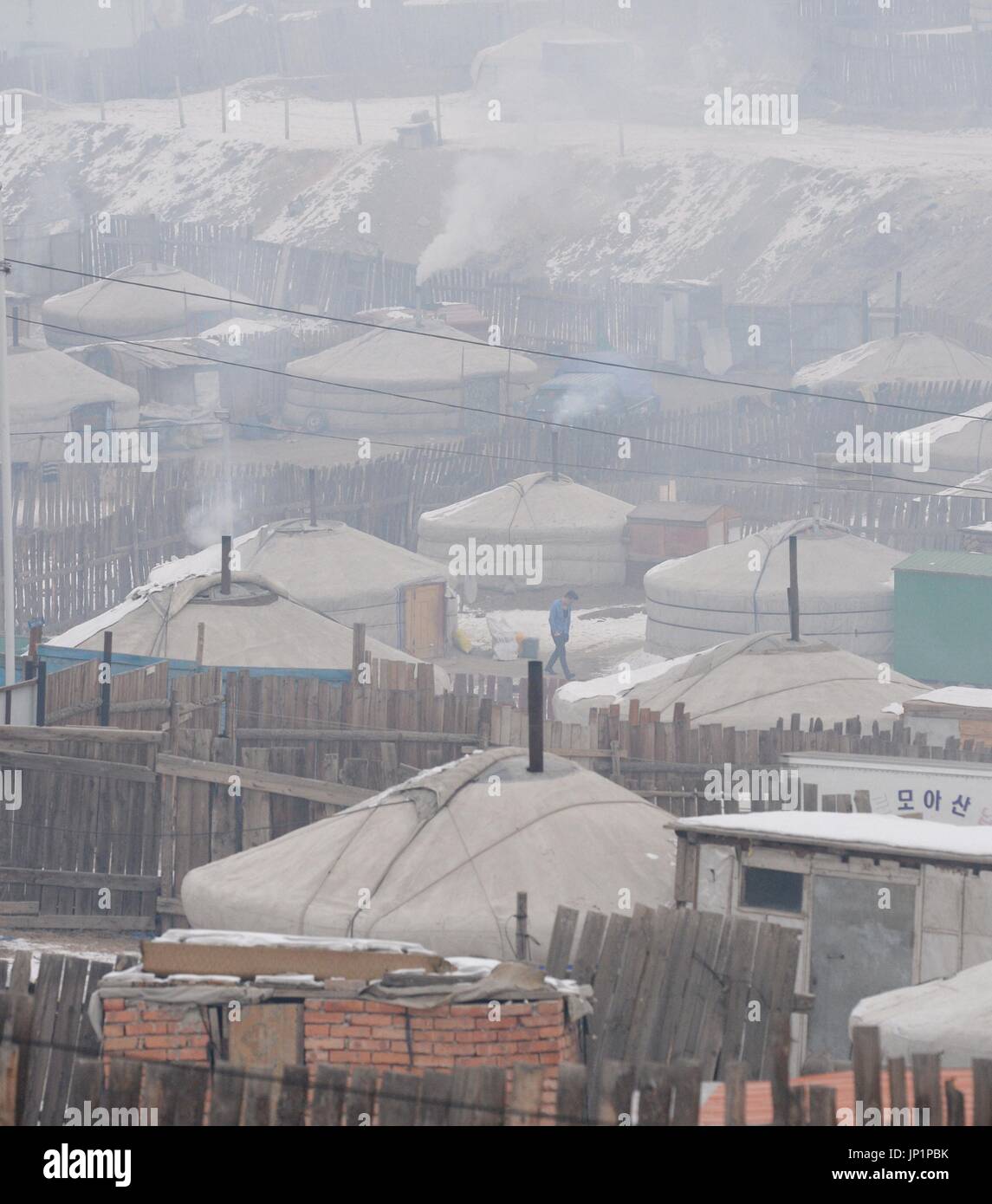 BEIJING, China - Smoke from chimneys aggravates air pollution in a ...