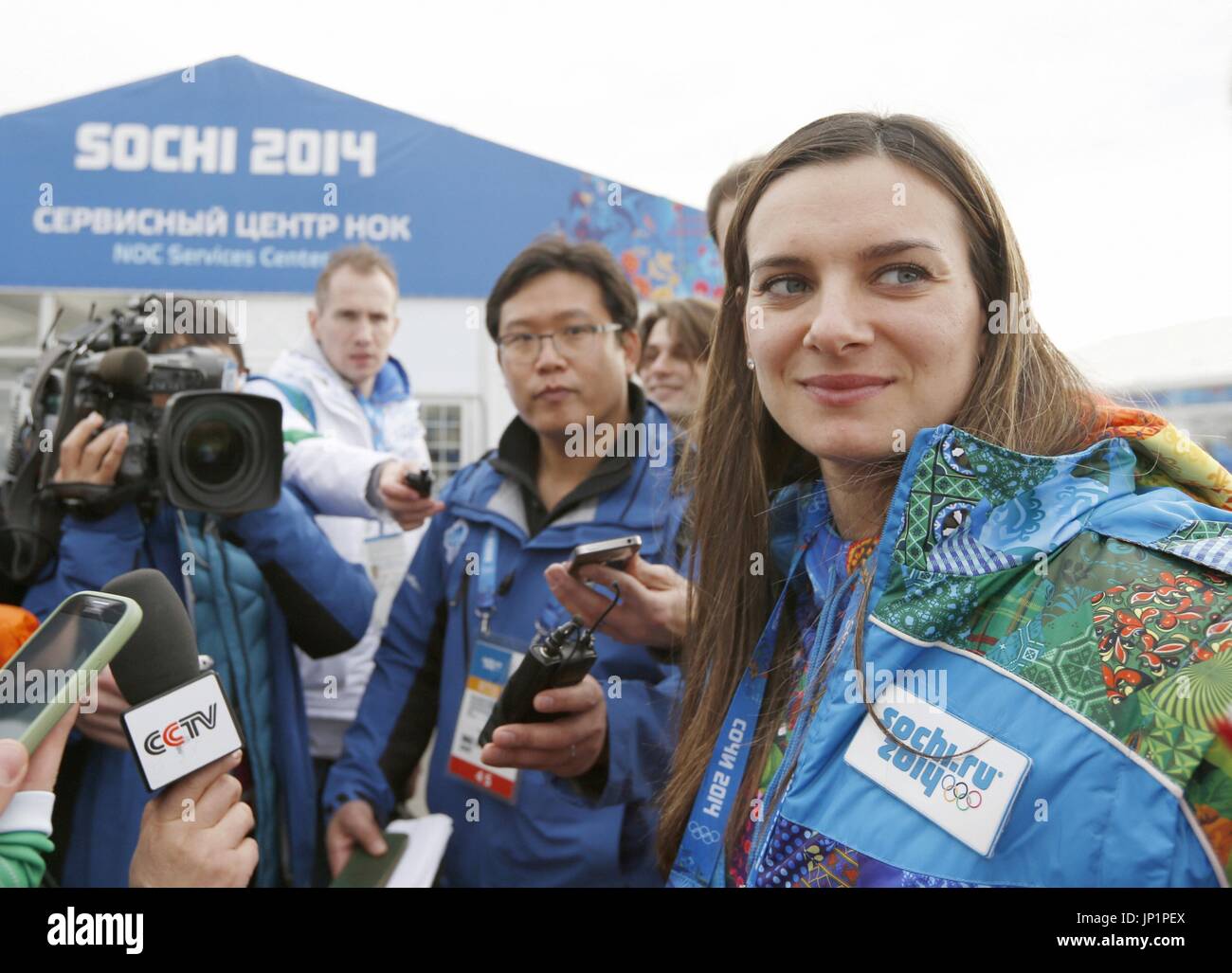 SOCHI, Russia - Olympic Village Mayor Elena Isinbaeva, women's pole ...