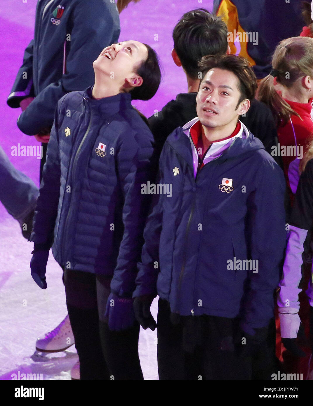 SOCHI, Russia - Japan's Mao Asada (L) and Daisuke Takahashi are pictured together during ...