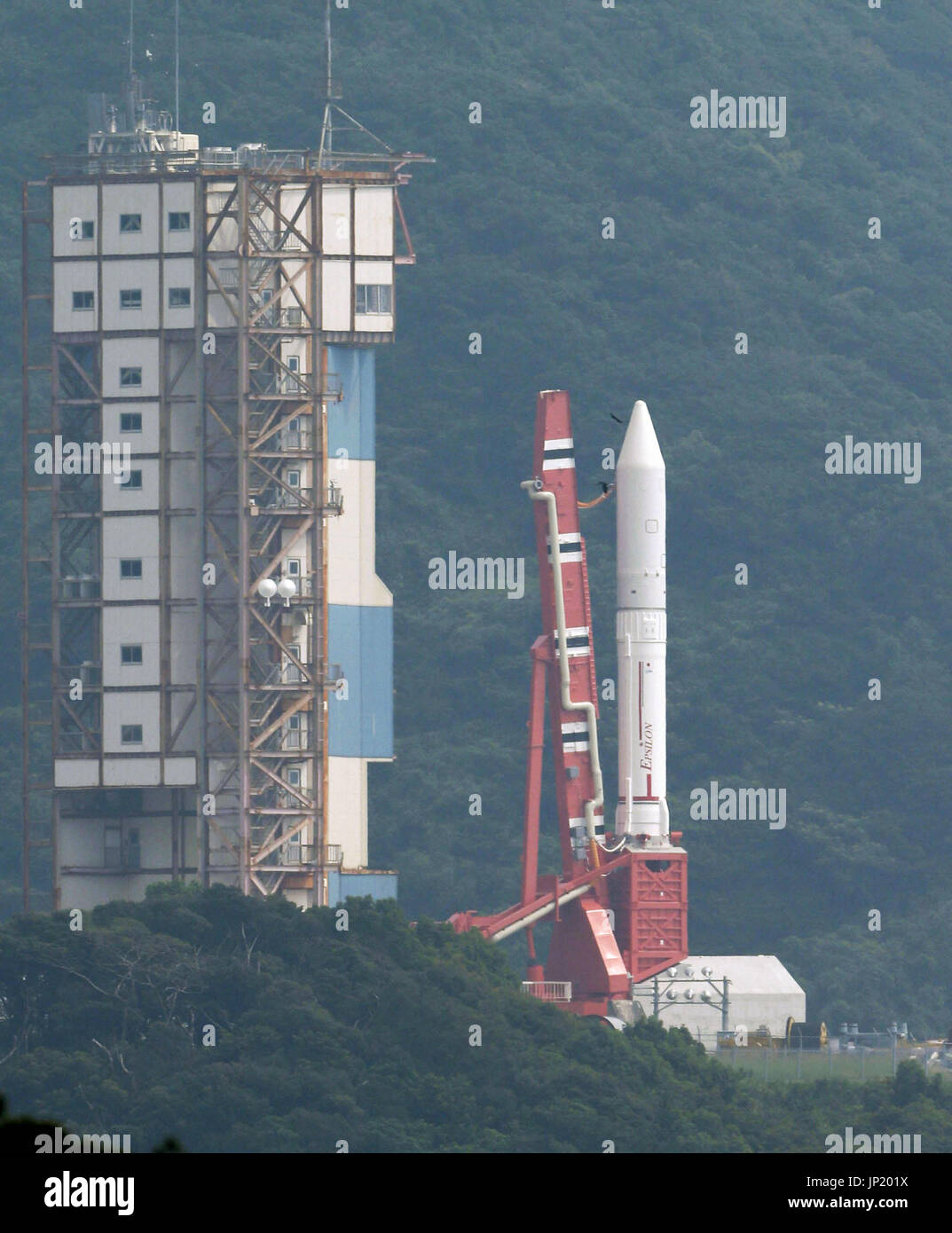 KIMOTSUKI, Japan - Photo shows Japan's new solid-fuel rocket Epsilon at ...