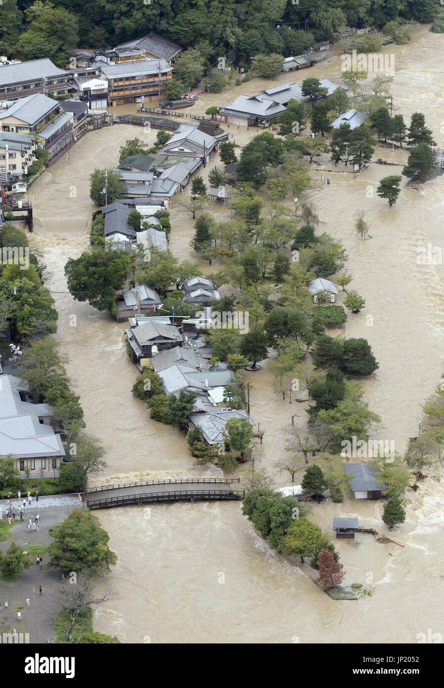 KYOTO, Japan - Photo taken from a Kyodo News helicopter shows Kyoto's ...