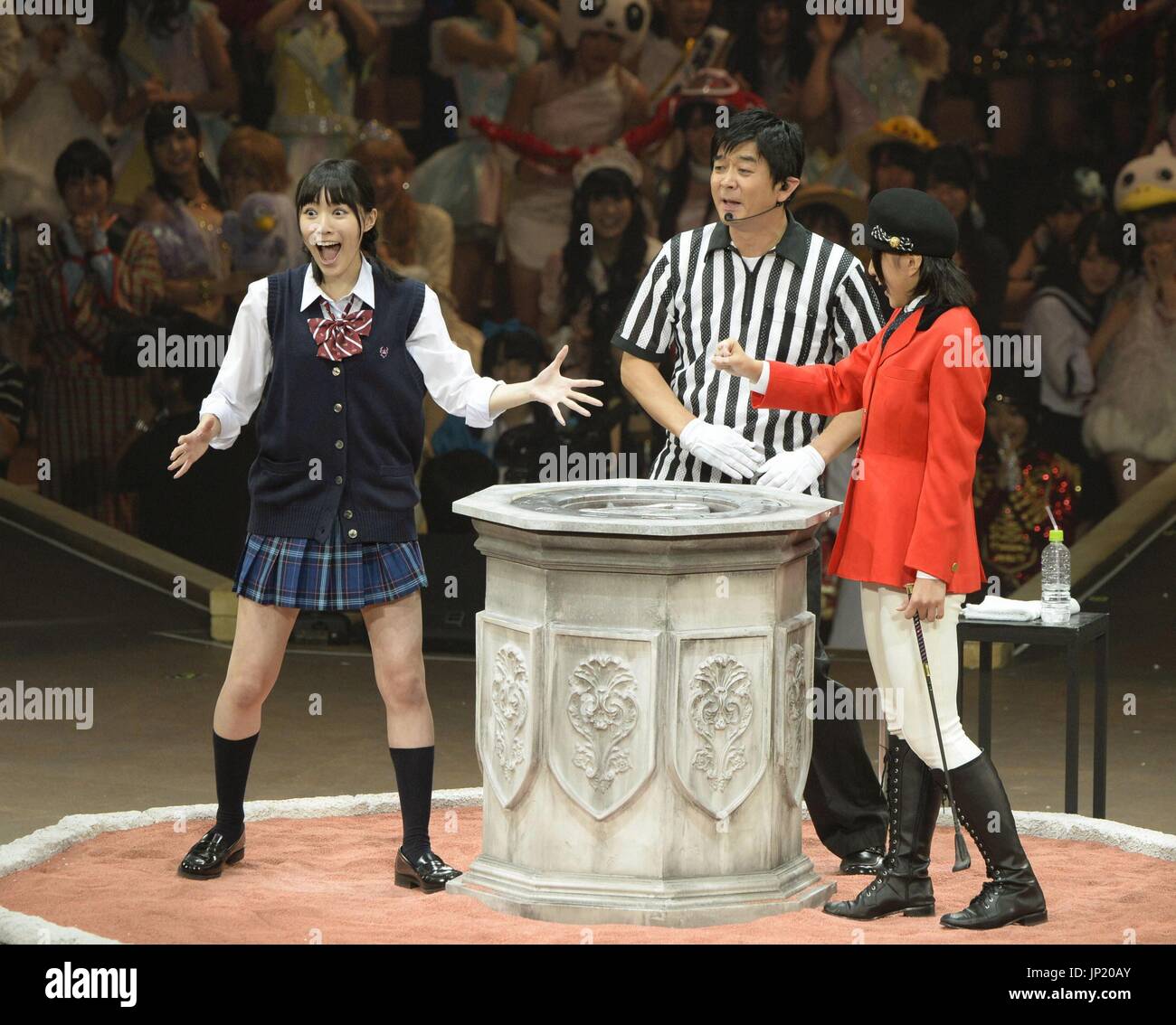 TOKYO, Japan - Jurina Matsui (L) of the pop idol groups SKE48 and AKB48 ...