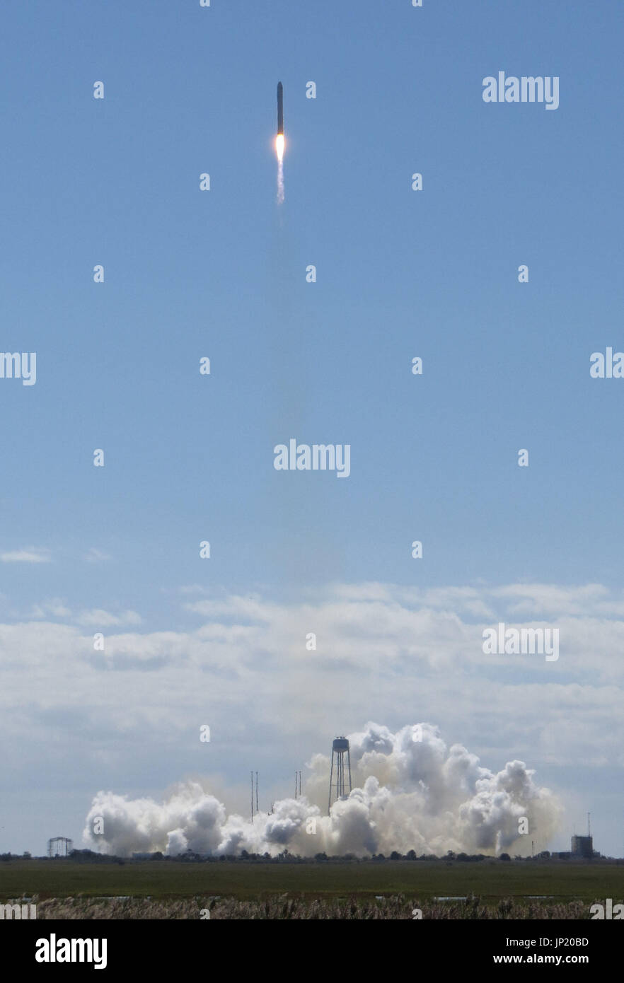 WALLOPS, United States - Orbital Sciences Corp.'s Antares rocket is ...